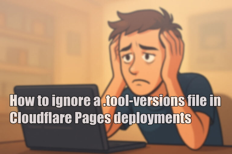 How to ignore a .tool-versions file in Cloudflare Pages deployments - cetteup.com